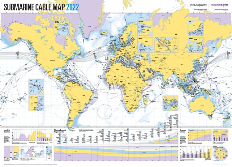 Futuristic 2025 Submarine Cable Map Unveils the Networks of Tomorrow